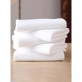 5 Pcs White Washcloths, Soft Absorbent Face Towel For Bathroom, Hotel ...