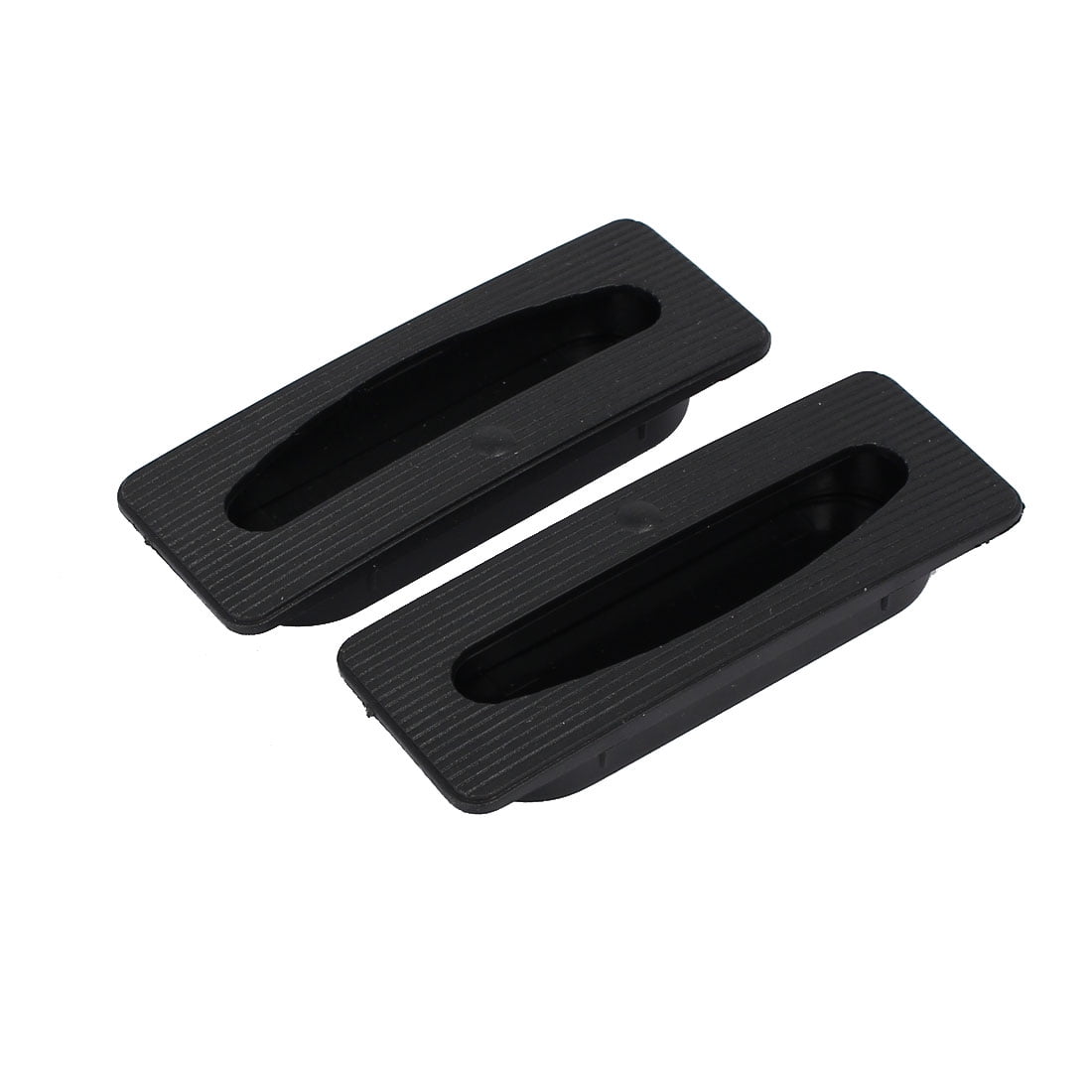 98mmx37mmx16mm ABS Rectangle Shape Recessed Flush Pull Handles Black ...