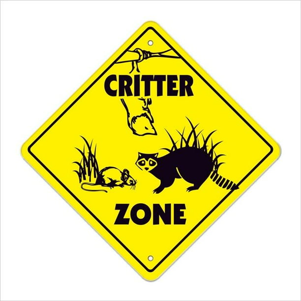 SignMission X-CRITTER 12 in. Critter Zone Xing Crossing Sign - Walmart.com