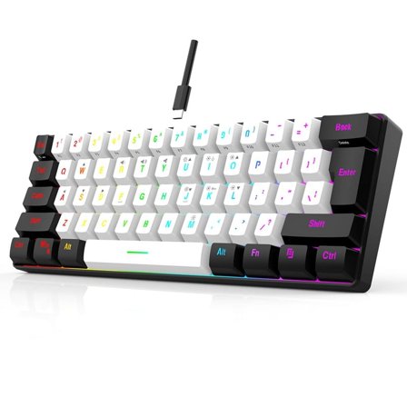 Ablenet Keys-U-See Large Print Wired Keyboard, White Print on Black ...