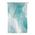 Abstract Ombre Sheer Curtains 72 Inch Long 1 Panel Green Marble Texture ...