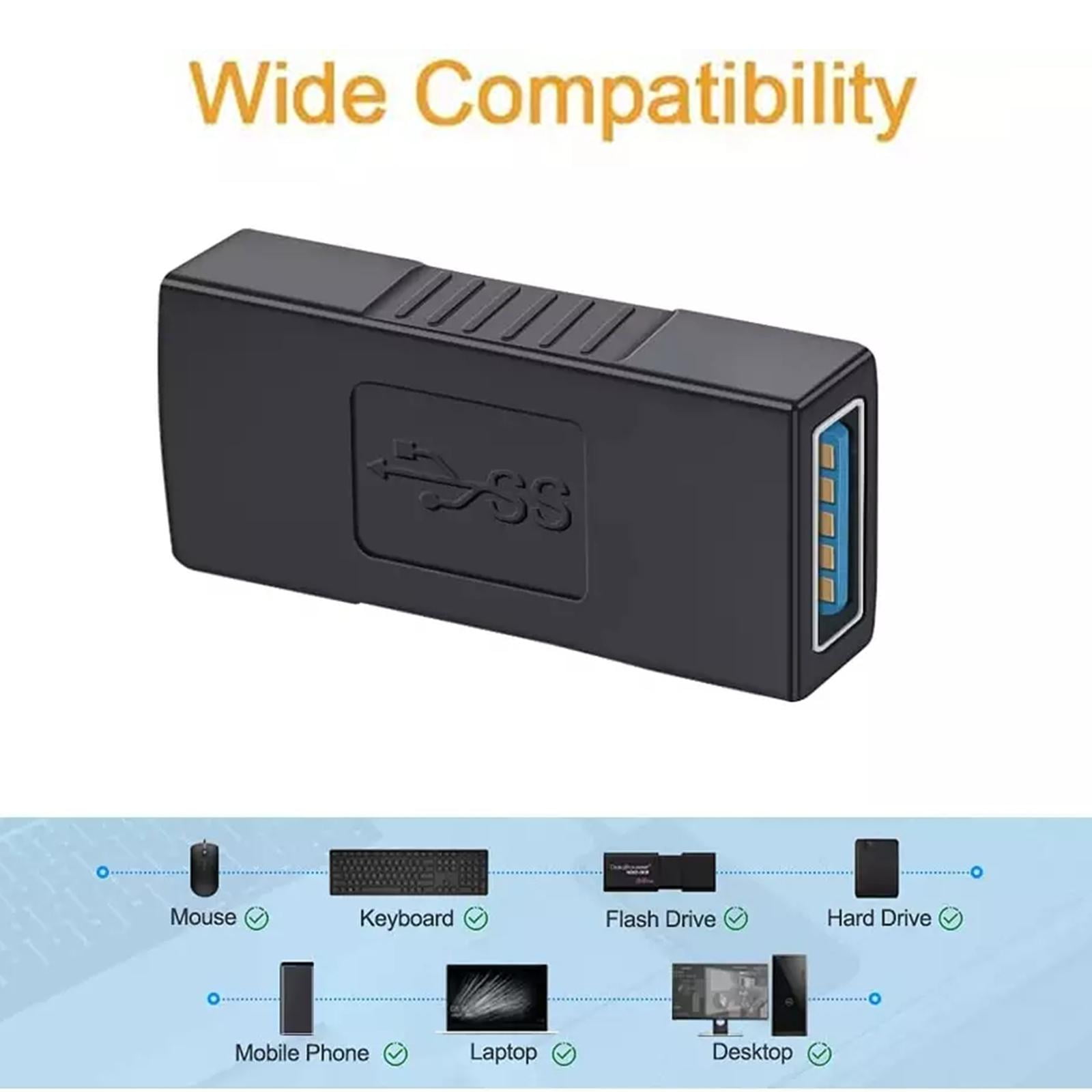USB 3.0 A Female to Female Converter Adapter Connector Cab Joiner ...