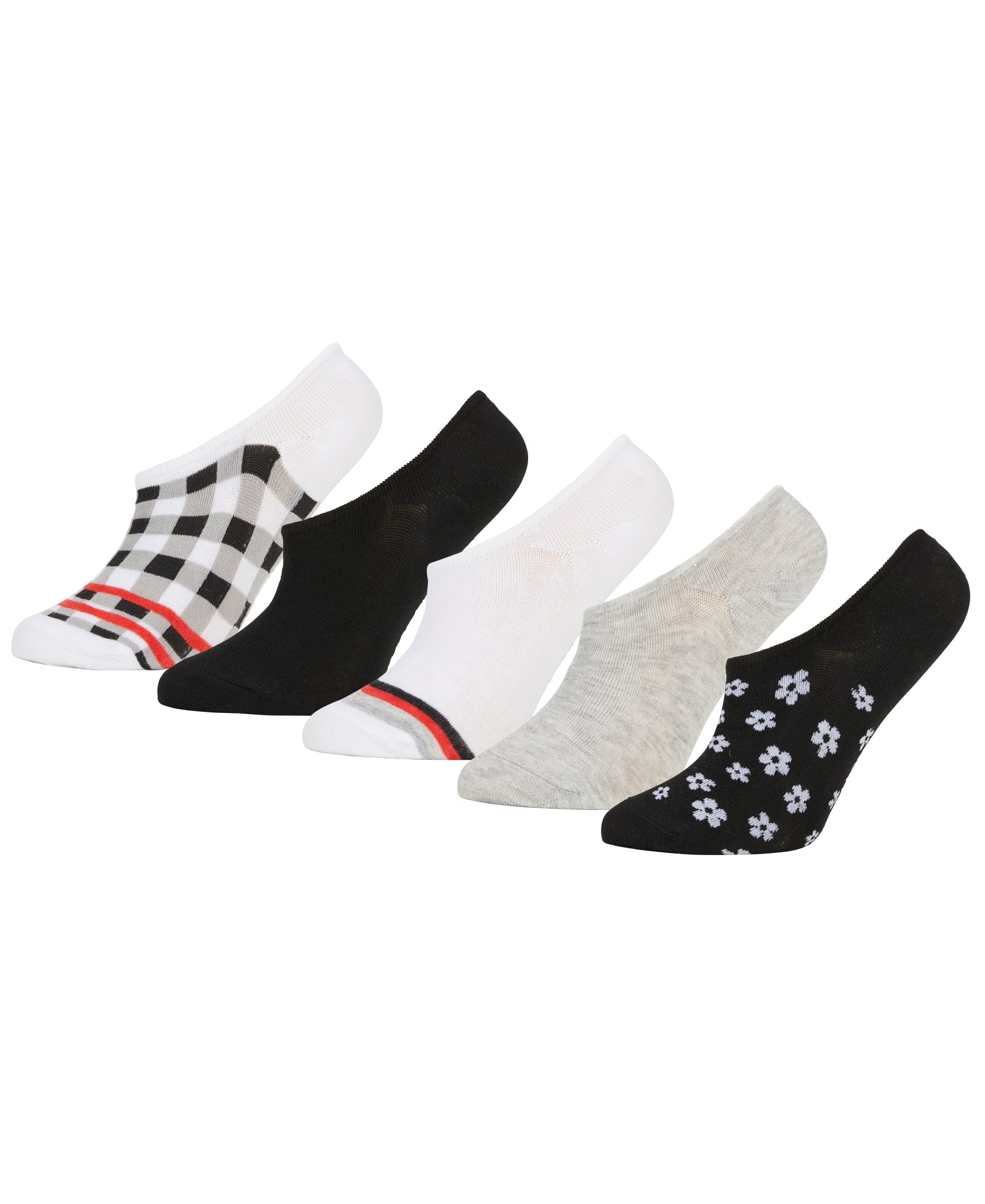 Steve Madden No Show Sneaker Liner Comfortable Socks, 5-Pack (Women's ...