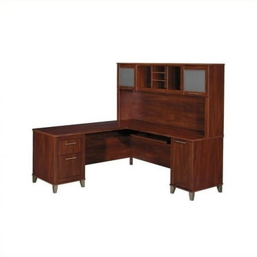 Bestar Basic Computer Desk-Cappuccino Cherry - Walmart.com