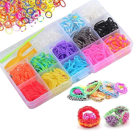 600 Pieces - Rubber Bands Refill Loom Set - Rubber Band Bracelet Kit ...