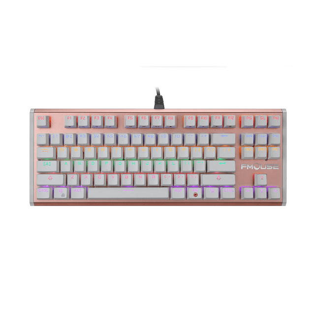 FMOUSE K902 Multicolor Backlit 87 Keys Green axis Mechanical Gaming ...