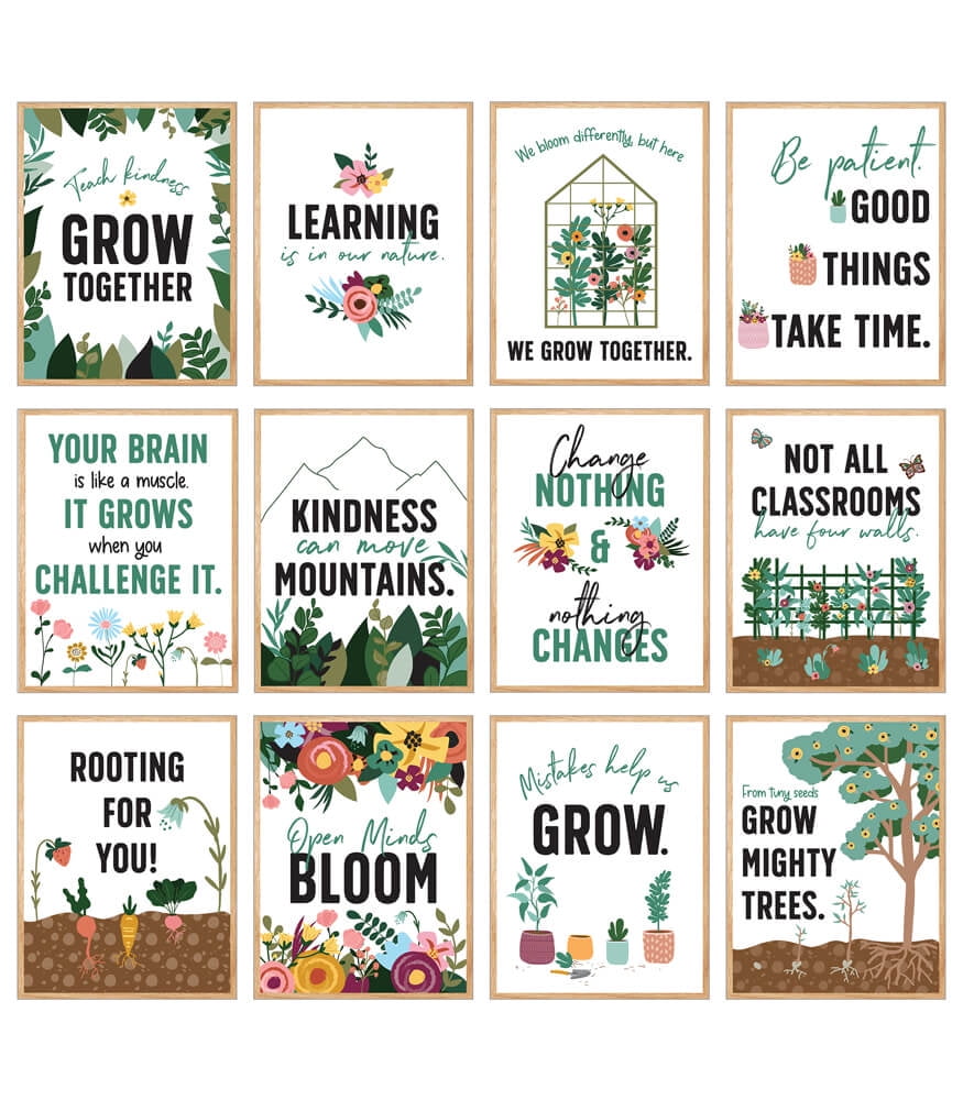 Carson Dellosa Education Mini Posters Grow Together Poster Set 12