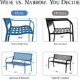 50" Outdoor Bench Weatherproof, 700 lbs Capacity Heavy Duty Garden ...