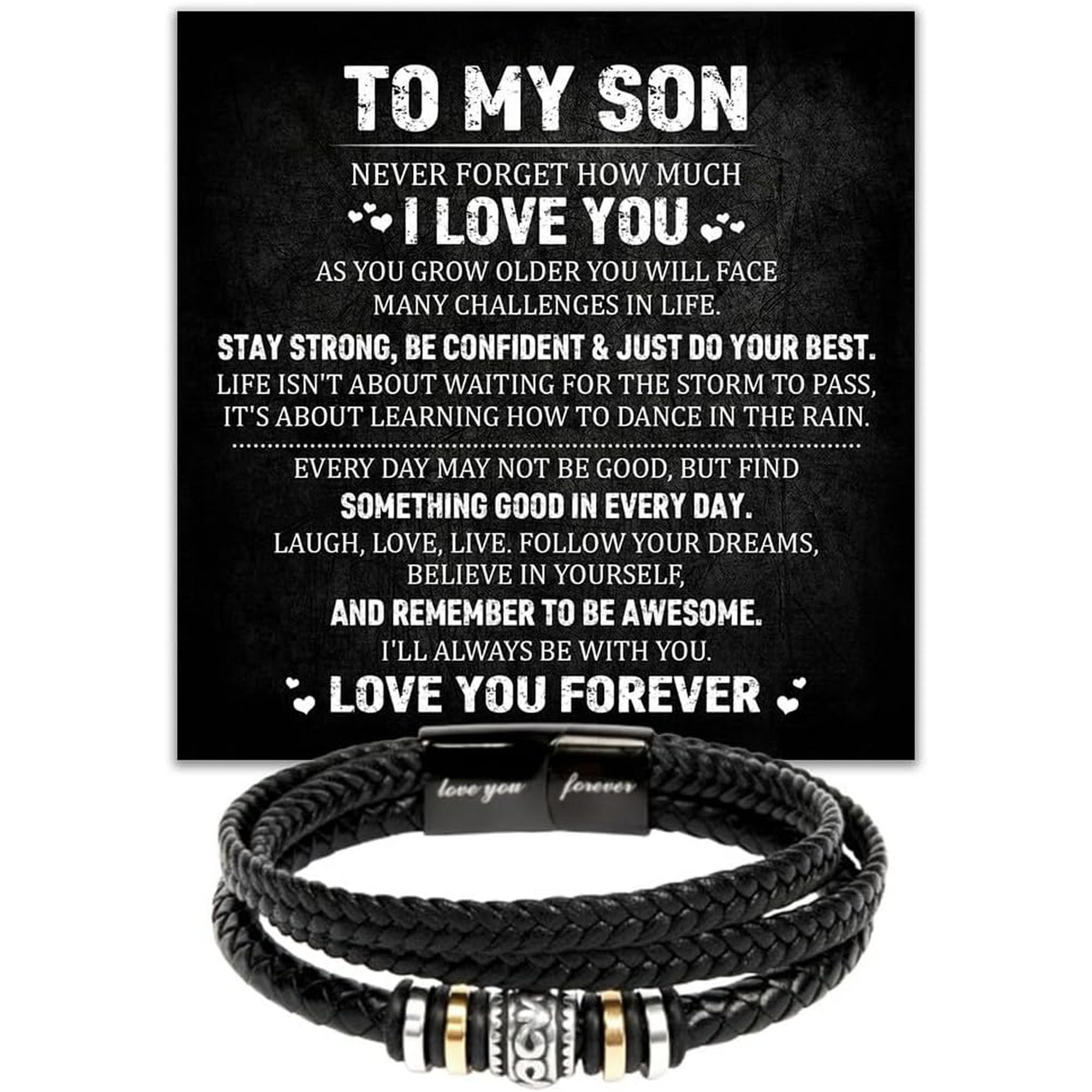 Click here for Dttrthd To My Son Bracelet From Mom Dad  Sons Gift... prices