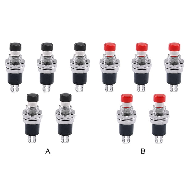 justharion 5 Pieces Electric Stop Momentary Push Buttons Self-reset ...