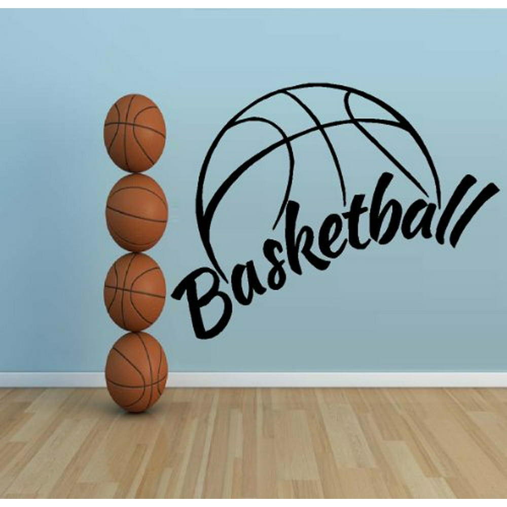 Decal ~ BASKETBALL #3 ~ WALL DECAL, HOME DECOR: 20" X 25" - Walmart.com ...