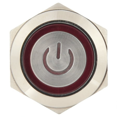 4-pin Push Button Switch 2Pcs Push Button Switch 4-Pin 19mm Round Flat ...