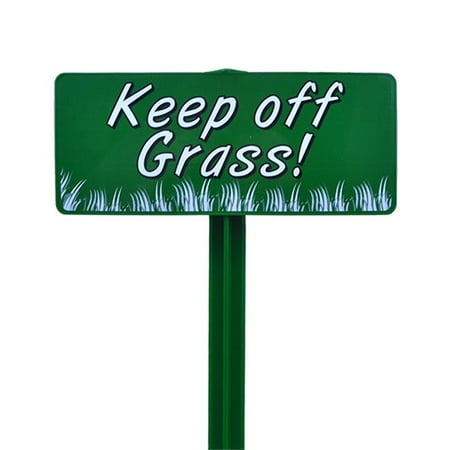 EverMark SSKT05-05 Keep Off Grass Sign with Forest Green Stake Kit ...
