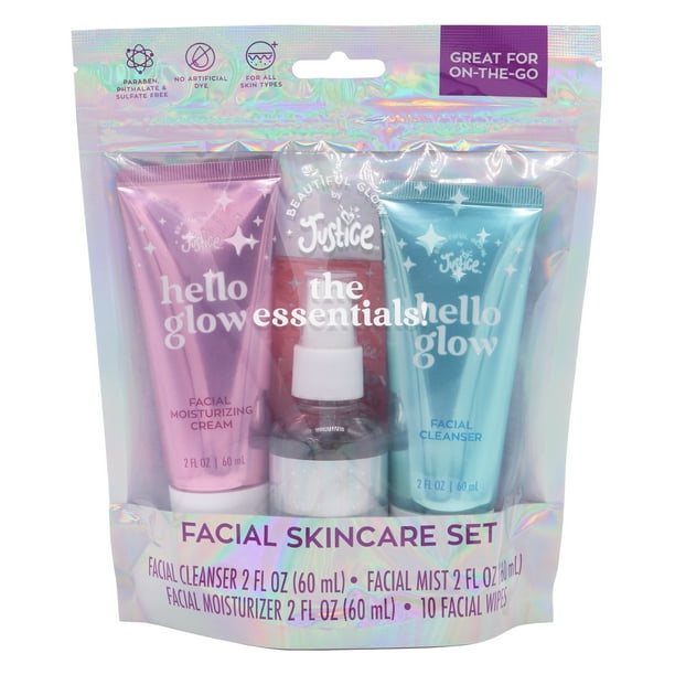 Beautiful Glow by Justice Facial Skincare Set, 4 Piece - Walmart.com