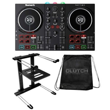 Numark Portable DJ Controller Set with Stereo Speakers, LED Lights ...
