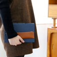 DVJOY Pencil Case Brown Pencil Bag PU Leather Pen Case Small Zipper ...