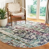 SAFAVIEH Madison Roswell Vintage Abstract Area Rug, Blue/Green, 9' x 12 ...