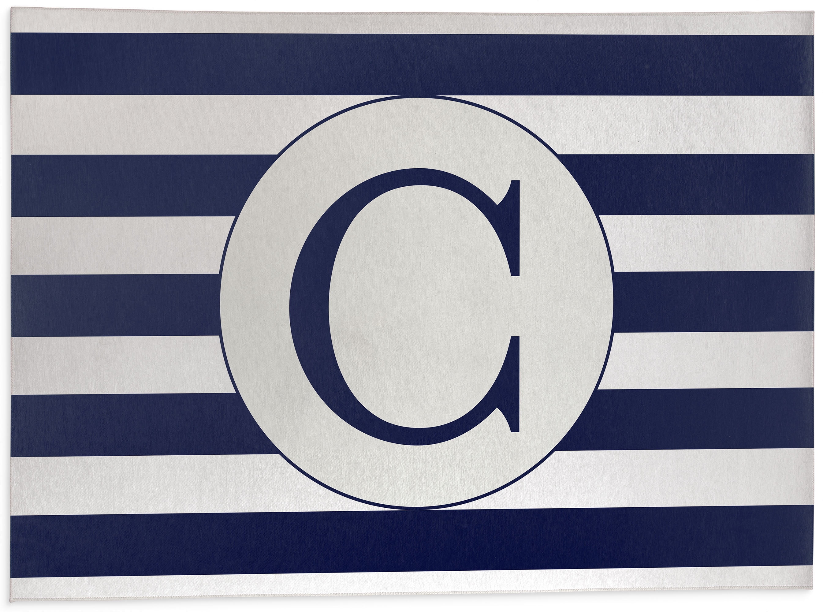 Mono Navy Striped C Office Mat by Kavka Designs - Walmart.com
