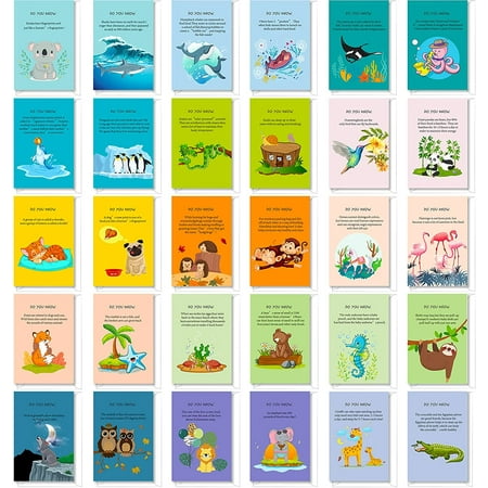 30 Pieces Animal Fun Fact Postcards with 30 Pieces Envelopes Set ...