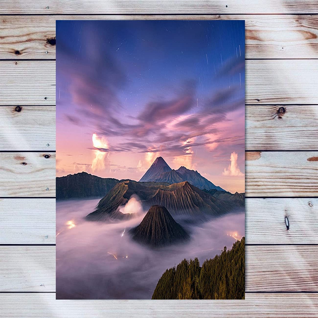Mountain Sky Sunrise Canvas Wall Art For Living Room Modern Artwork ...