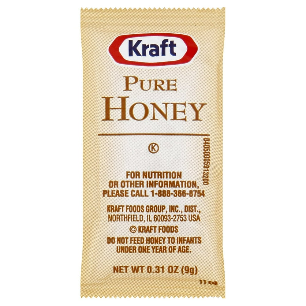 Kraft Honey Single Serve Packet, 9 G. Packets (Pack Of 200) - Walmart ...