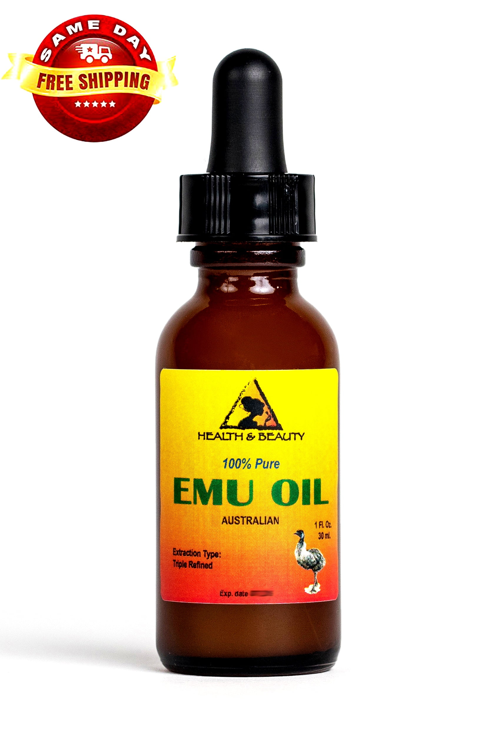 EMU OIL AUSTRALIAN ORGANIC TRIPLE REFINED 100% PURE 1 OZ with GLASS ...