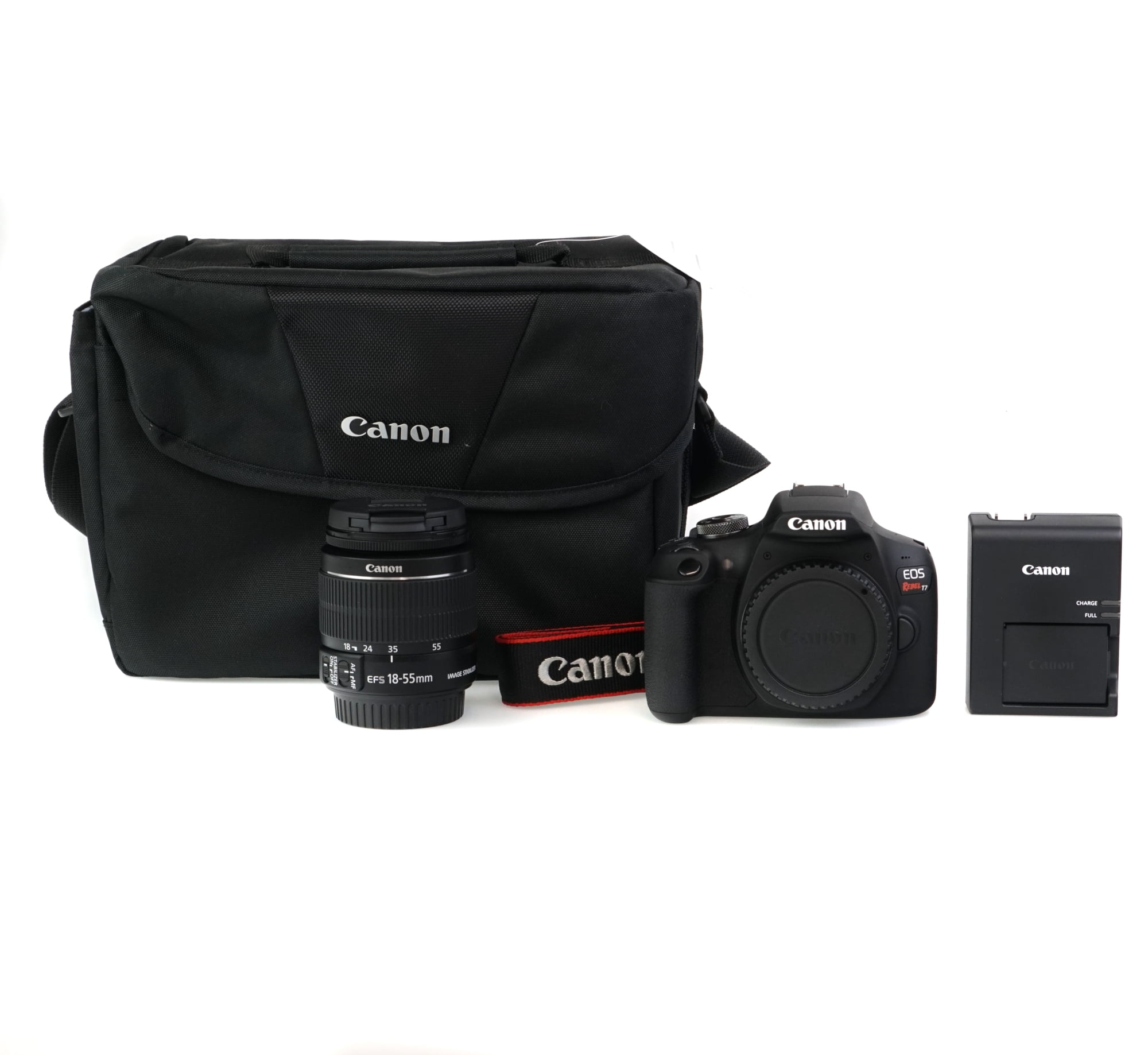 Open Box Canon EOS Rebel T7 Digital SLR Camera with EF-S 18-55mm & EF ...