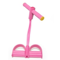 4 Tubes Natural Latex Foot Pedal Elastic Pull Rope with Handle Fitness ...