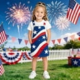 Coerni Girls 4th Of July Romper Dress American Flag Adjustable Straps ...