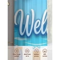 Coastal Beach Sheer Curtains for Living Room Bedroom Cartoon Summer ...