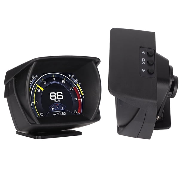 OBD II Car HUD Head Up Display,Multifunction OBD HUD Gauge,9 Alarm Safe ...