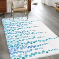 Blue Polka Dots Washable Rug 3x5 Area Rug for Living Room Bedroom Non ...