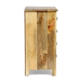 GDF Studio Nahanni Boho Handmade Mango Wood 4 Drawer Nightstand ...