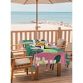 52x70 Inch Outdoor Tablecloth with Umbrella Hole Zipper Rectangle ...