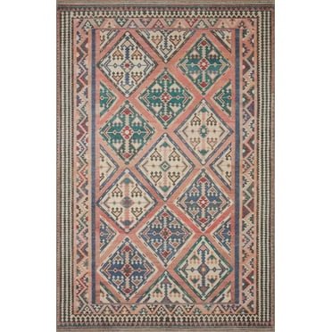 Justina Blakeney x Loloi Gemology Collection Ivory / Aqua CONTEMPORARY ...