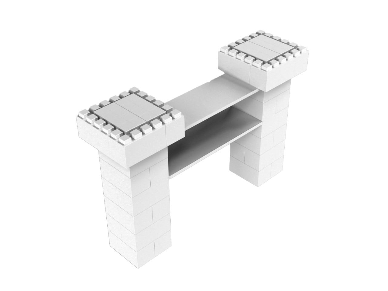 EverBlock Simple Cantilevered Catering Station Kit | 5’ 6 “ x 1’ 6” x 3 ...