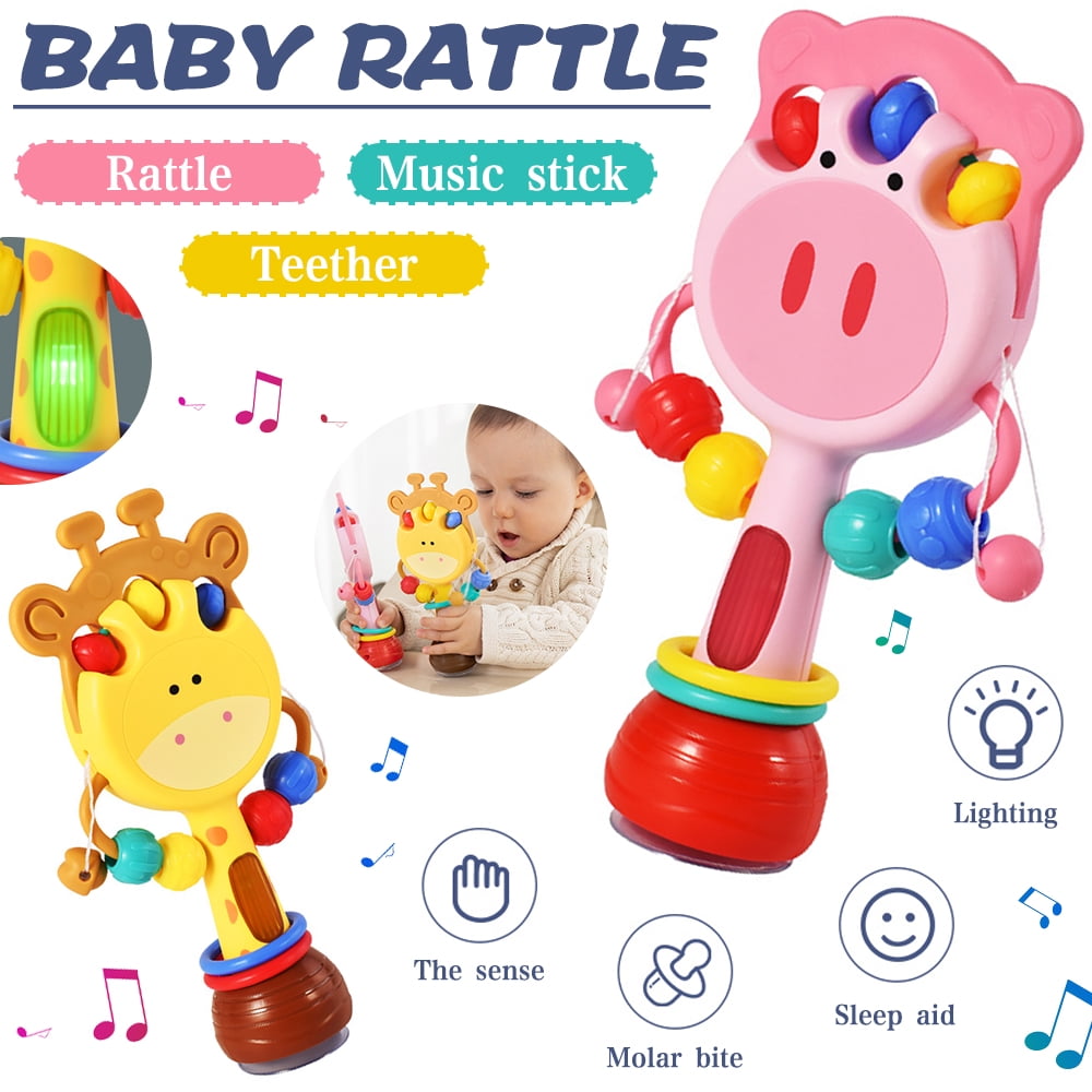 OUSITAID Baby Rattles Set, High Chair Toys / Suction Cup, Electronics ...