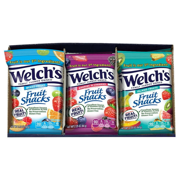 Welch's Fruit Snacks, Variety Pack, 2.25 Ounce (Pack of 20) - Walmart.com