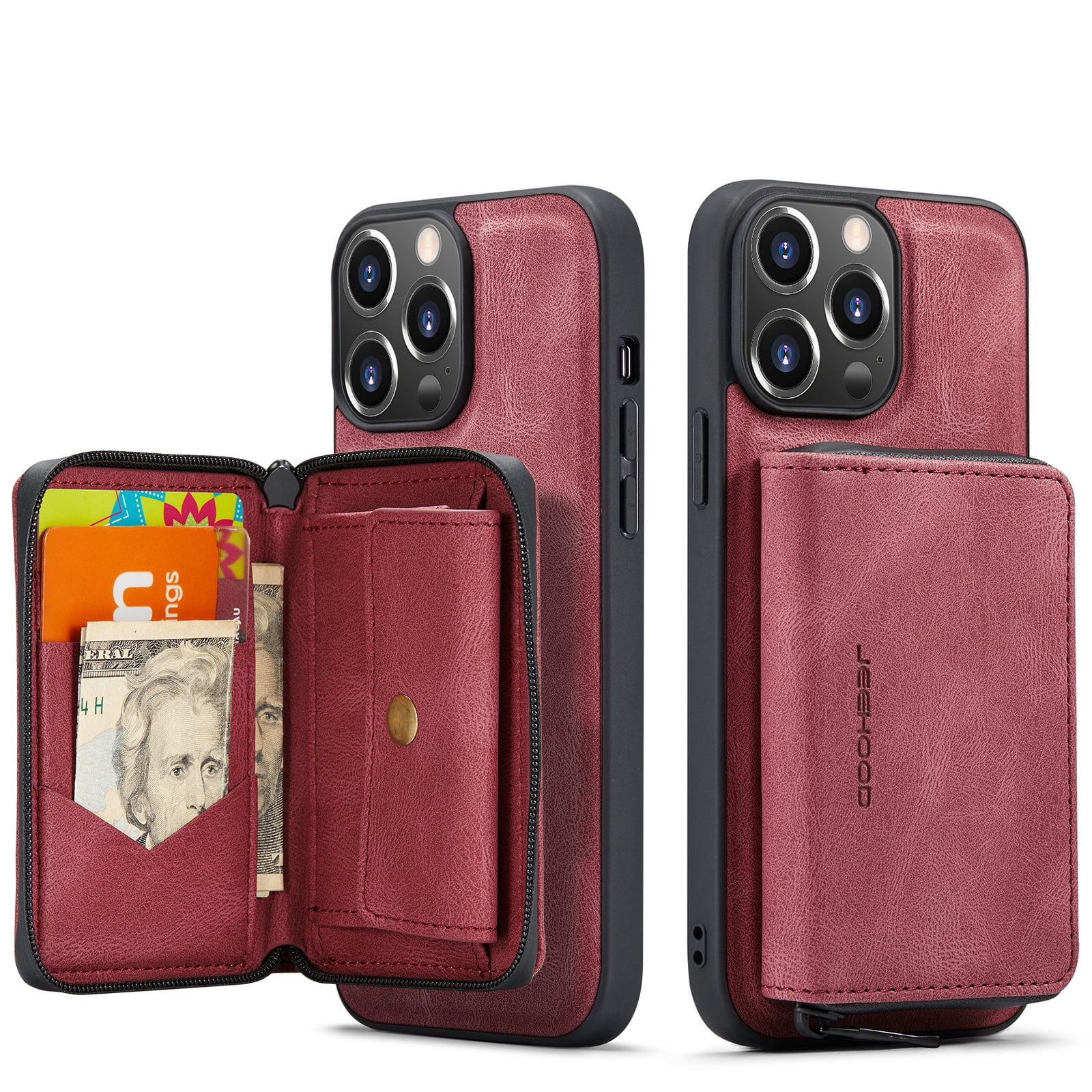 ELEHOLD Luxury Multi-Functional Wallet Case for iPhone 13 Pro Max ...
