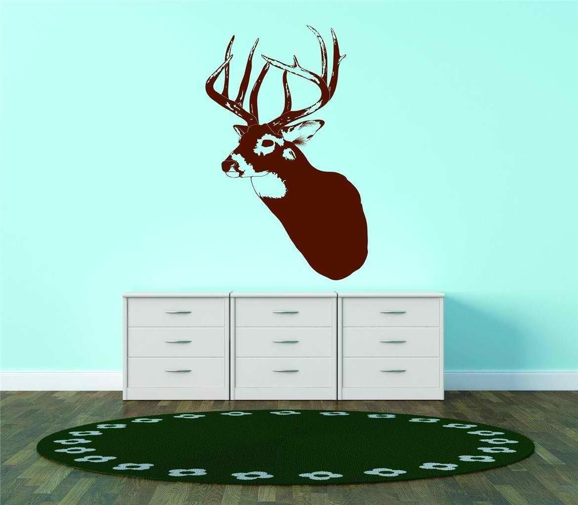 Do It Yourself Wall Decal Sticker Deer Head Buck Antler Wildlife Animal ...