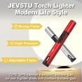 2 Pack Torch Lighter with Fuel Level Window, Adjustable Fire Jet Torch ...