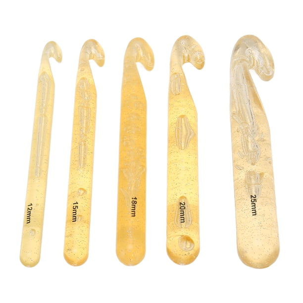 Huge Crochet Hook, Smoothing 5 Pieces Jumbo Crochet Hook Marked Size ...
