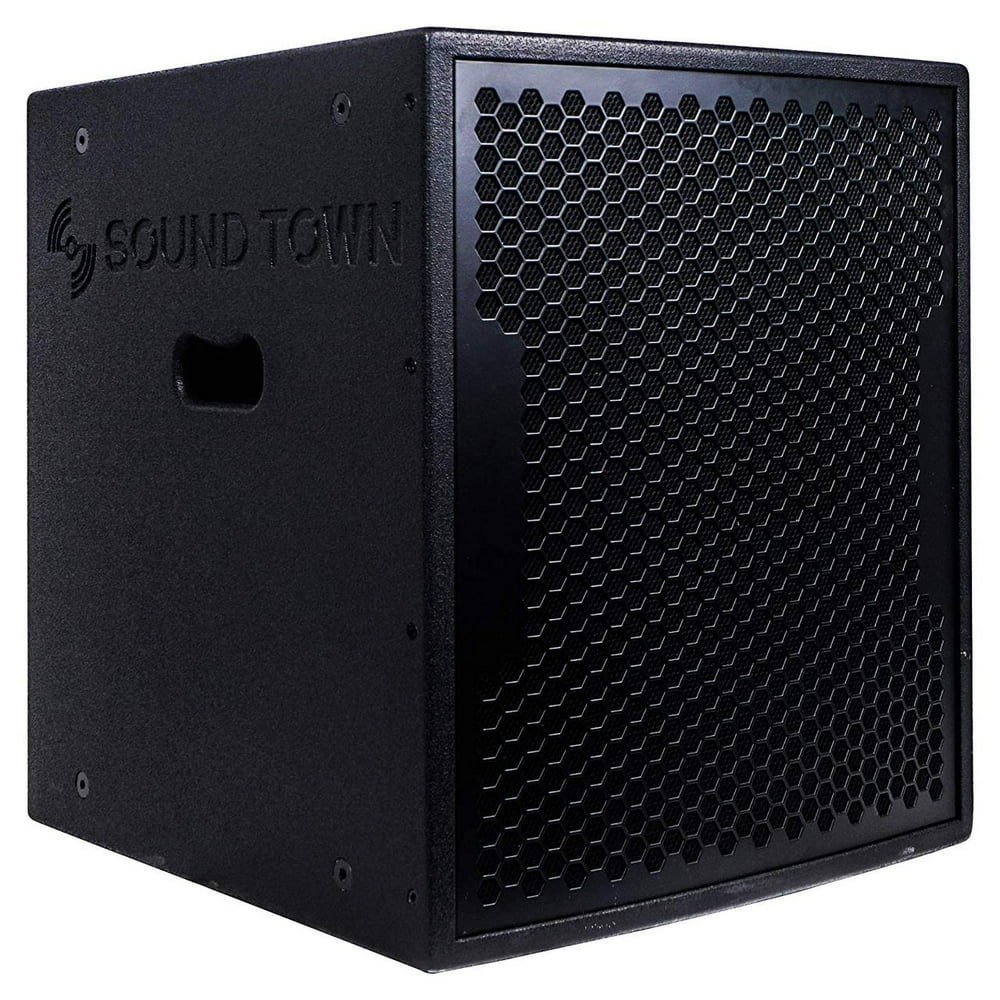 Sound Town 1600 Watts 15” Powered Subwoofer with 2 Speaker Outputs ...