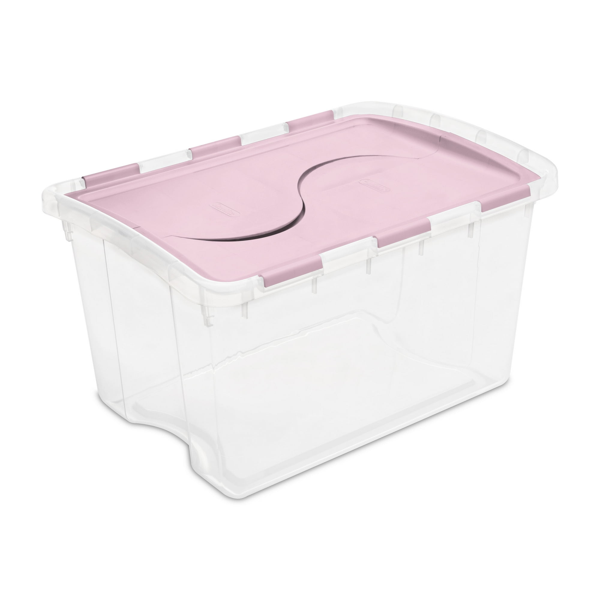 Click here for Sterilite 45 Liter Hinged Lid Storage Box  Pink 45... prices