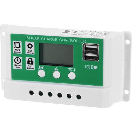 Power Controller, Adjustable LCD Solar Charge Controller 10A 12V 24V ...