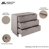 Manhattan Comfort Granville Standard Engineered Wood Dresser in Light ...