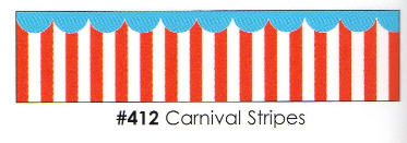 Carnival Stripes 3 Strips Edible Frosting Photo Cake Border Decoration ...