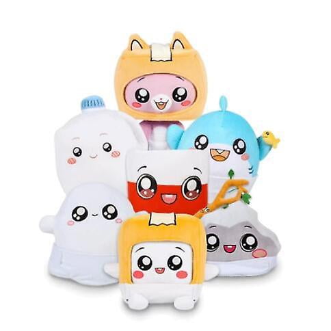 Lankybox Milk Plush Doll Series Milky Shark Canny Foxy Boxy Rocky Lanky ...