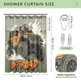 BZSMCE Green Monster Truck Off Road Pattern Bathroom Shower Curtain Set ...