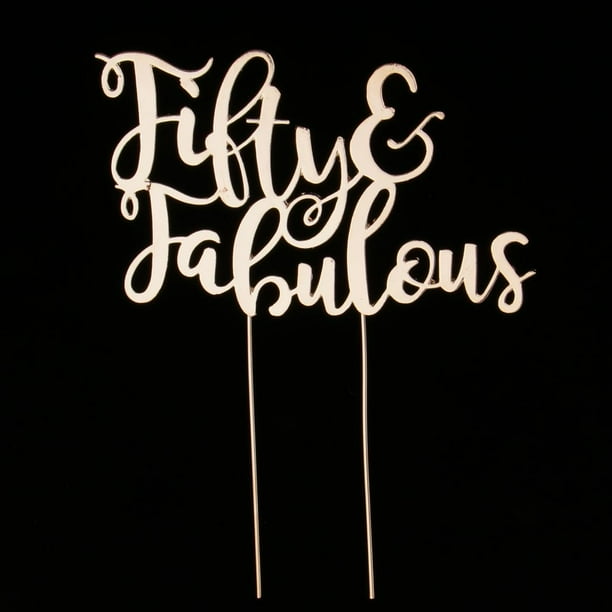Gold Fifty Cake Topper Crystal 50th Number Topper Birthday Decor BLESIY ...